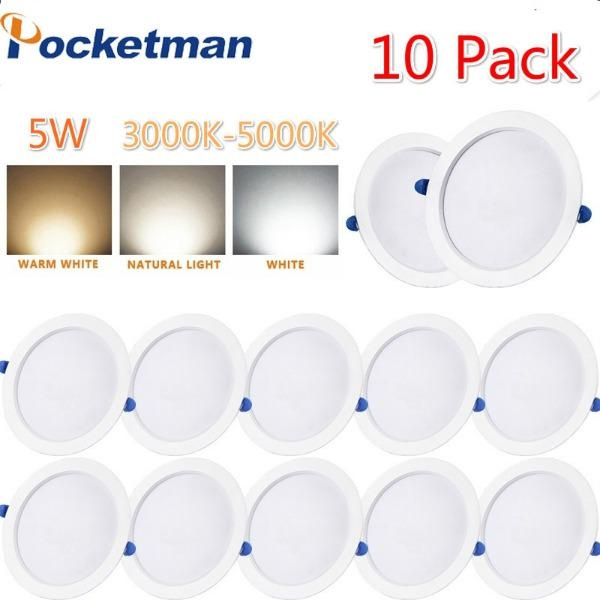 5/10pcs LED Panel Light 5W Recessed Ceiling LED Downlight Indoor Spot ...