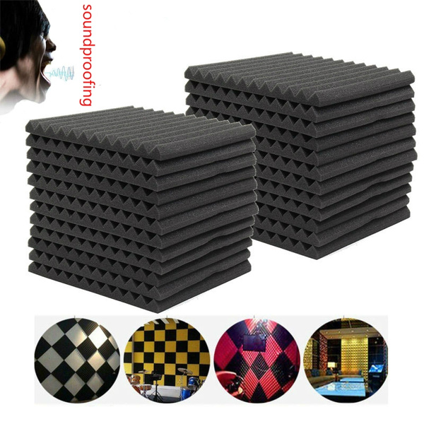 12/24 Pack Black Recording Studio Sound Insulation Foam Ktv ...