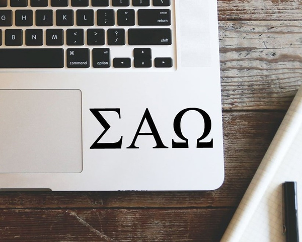 Sigma Alpha Omega decal Laptop Sticker Car truck Bumper Window Door Cup ...