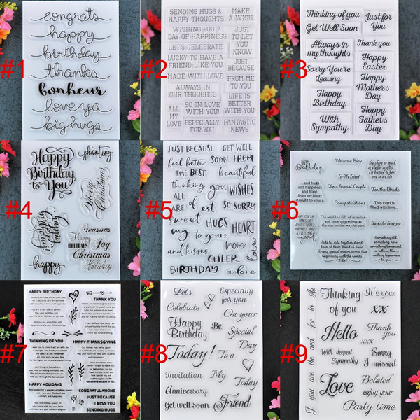Words Happy Birthday Thanks Get well soon With Sympathy Just for you ...