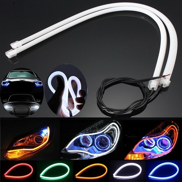 Flexible Soft LED Tube Strip LED Car DRL Daytime Running Light Car ...
