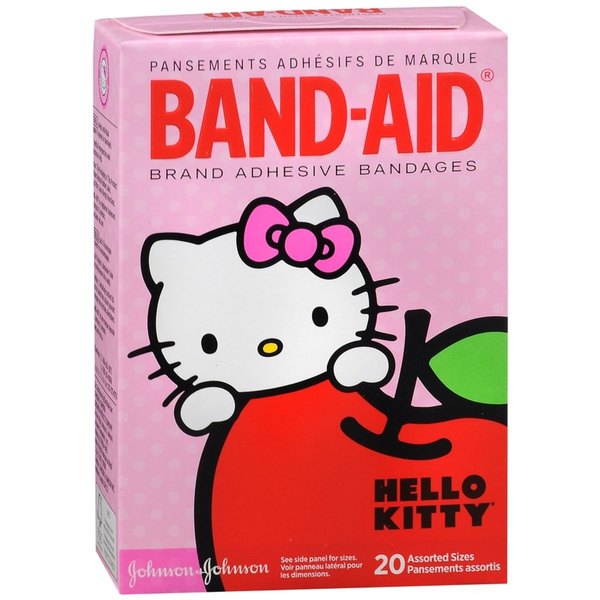 Band-Aid Children's Adhesive Bandages Hello Kitty Assorted Sizes Each ...