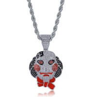 69 Saw Clown Silver Color Chains With Tennis Chain Hip Hop Men Women ...