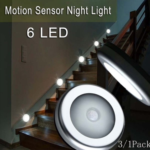 3/1PCS 6 LED Cool Portable Wireless Motion Sensor Night Light Led ...