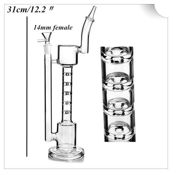 12.2 Inch Spline Perc and Matching Accesories Glass Oil Rig Pipes | Wish