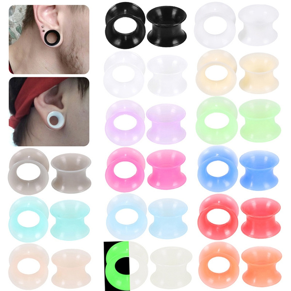 1 pair/lot Silicon Ear Plugs Ear Expander Flared Ear Tunnels 3mm-16mm ...