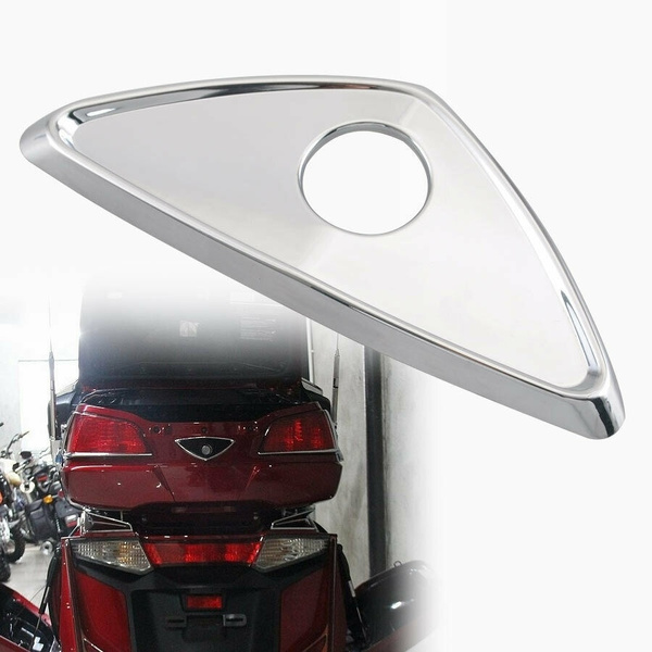 Motorcycle ABS Chrome Fairing Trunk Lock Key Accent Trim Cover Panel ...
