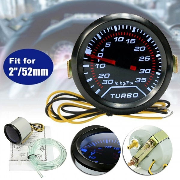 Universal 52mm 2" LED Car Boost Pressure Gauge Meter Dials Psi 12v | Wish