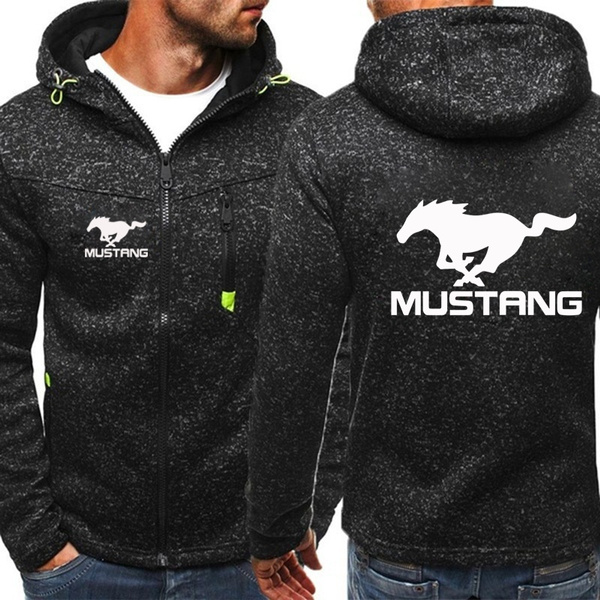 2019 Men's Popular Ford Mustang Hooded Jacket Winter Fleece Men's ...
