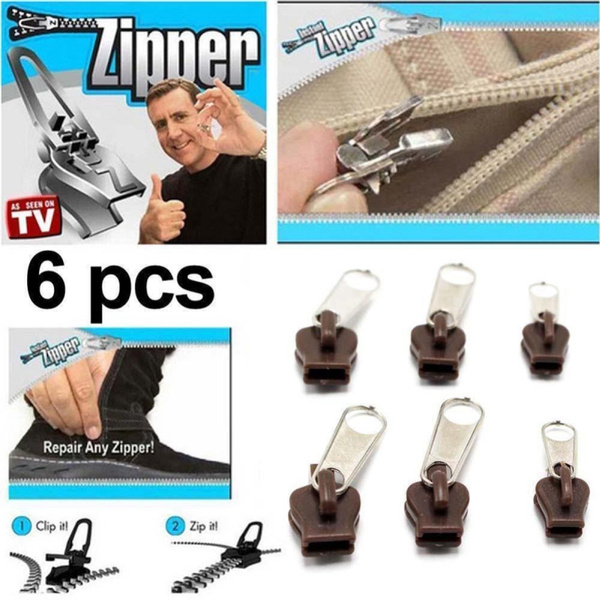 6pcs/set Universal Zipper Zip Slider Rescue Instant Repair Kit Zip ...