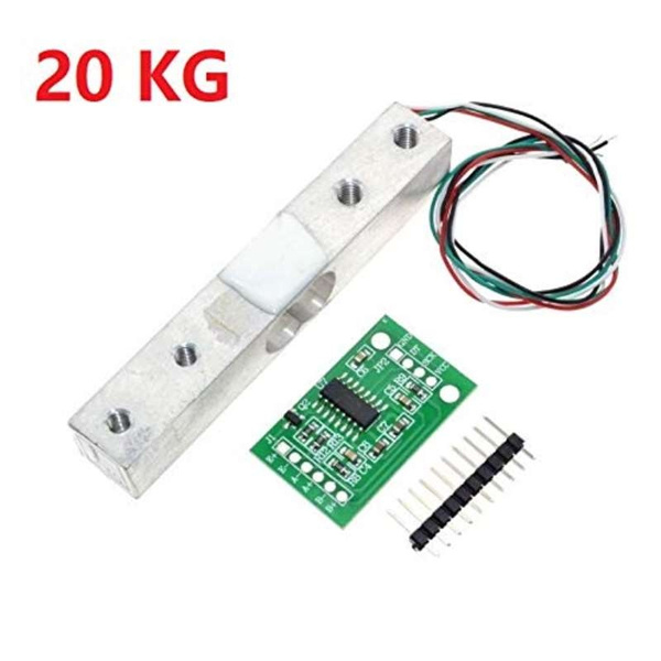 20kg Load Cell Weight Sensor + HX711 ADC Converter Breakout Module ...