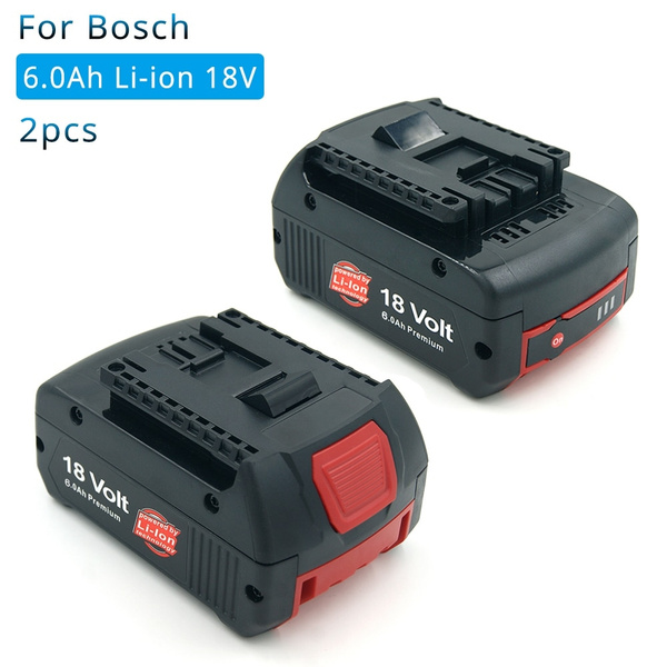 2PCS 18V 6000mAh Lithium for Bosch Rechargeable Power Tool Battery ...