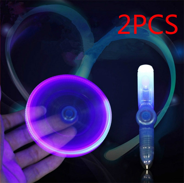 2 In 1 Light Top Combo Creative Spinning Top Invisible Glow Ink Pen ...