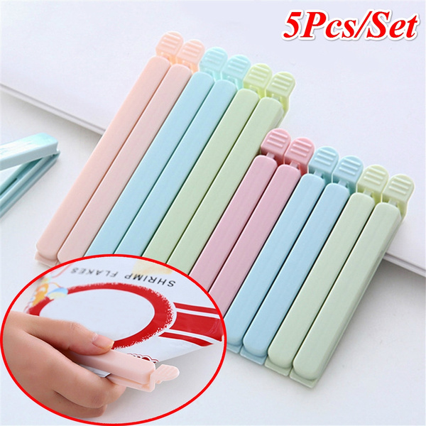 5Pcs Kitchen Storage Snack Food Seal Sealing Bag Clip Sealer Clamp ...