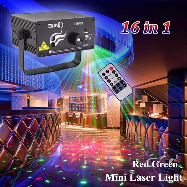 16 Gobos Red Green RG Light 3W LED BLUE Stage Lighting Projector ...