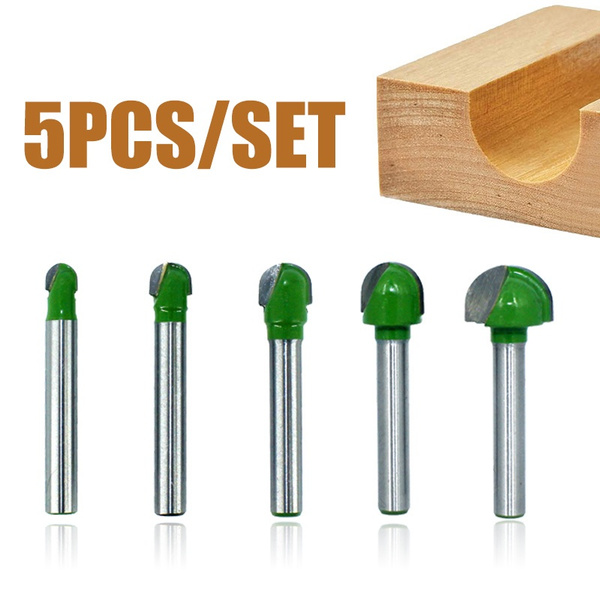5pcs 6mm Shank Carbide Ball Tip Router Bits Set End Mill Round Milling ...