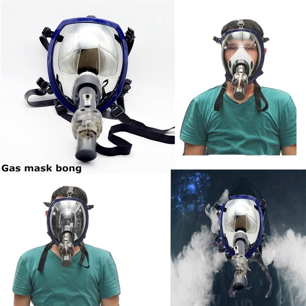 Acrylic Tube Gas MaskBong Tube in black Gas Mask Water Tobacco Pipe ...