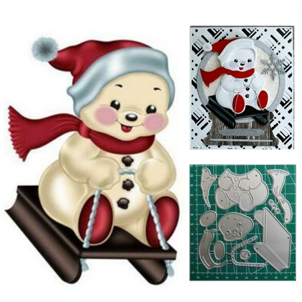 1pcs New Christmas snowman Metal Cutting Dies Stencils DIY Scrapbooking ...