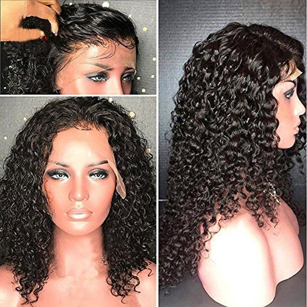 Brazilian Lace Front Wigs Women Long Wavy Wig Natural Black Color 16 ...