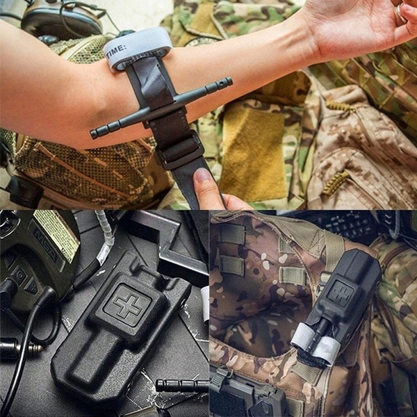 Outdoor first aid of catheter tourniquet with spinning single-handed ...