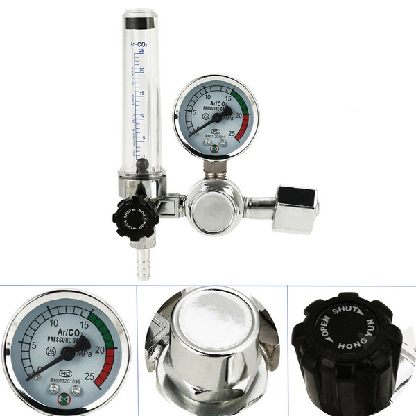 Argon CO2 Gas MIG TIG Welding Meter Regulator Pressure Control Gauge ...
