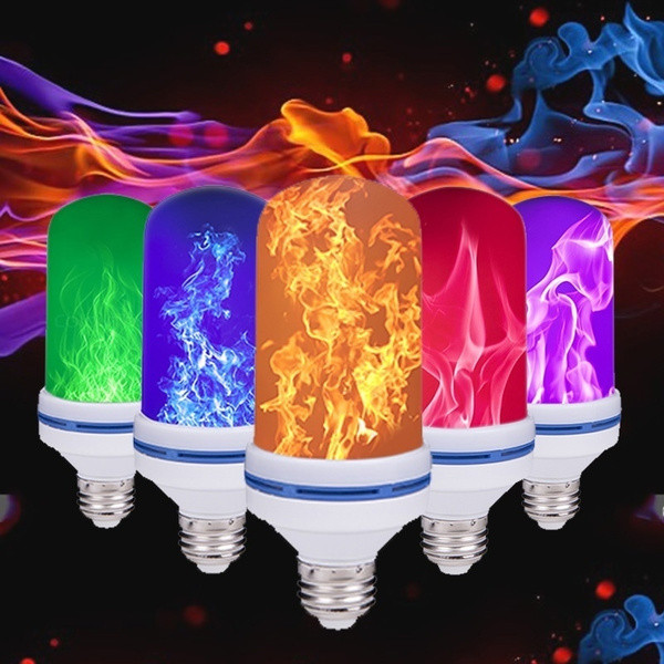 LED Flame Effect Lighting 4 Modes Gravity Sensor Super Bright ...