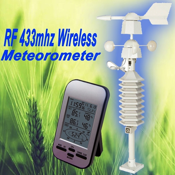 RF 433mhz Wireless Meteorometer Wireless Weather Station Clock With ...
