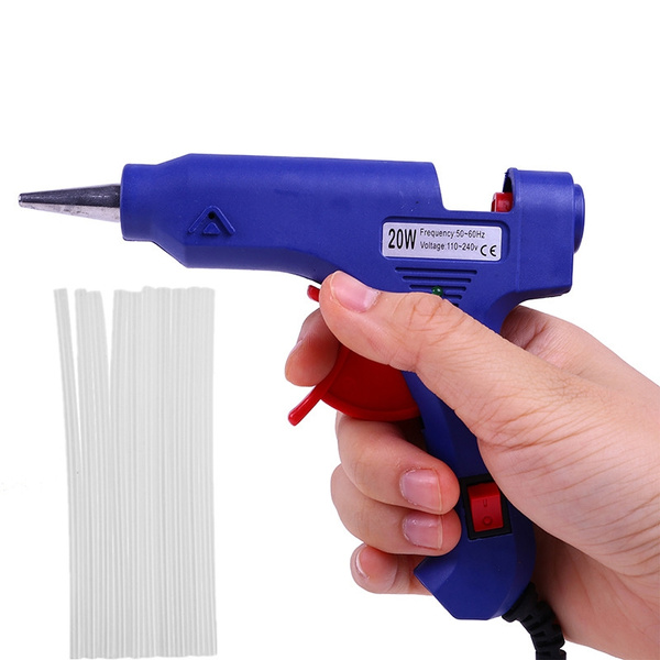 20W Hot Melt Glue Gun With 10Pcs 7mm Glue Stick Fit Repair DIY Manual ...