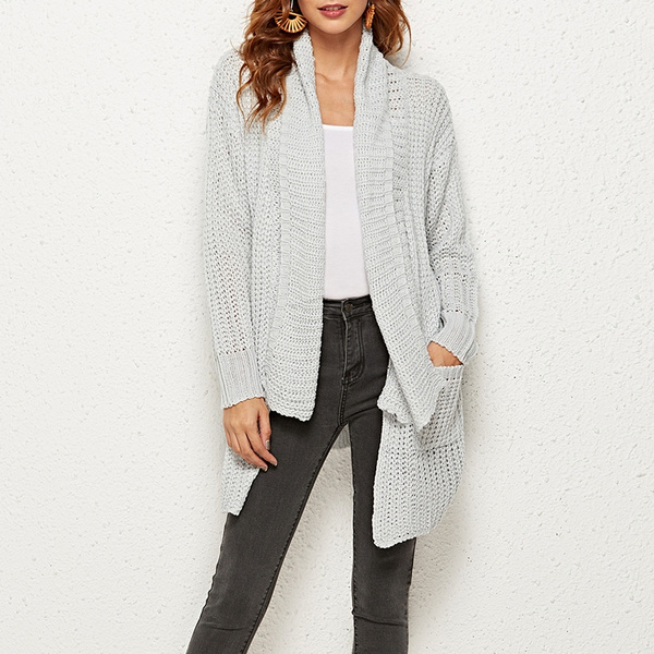 Autumn Winter Plus Size Cardigan Sweater Women Full Sleeve Loose ...