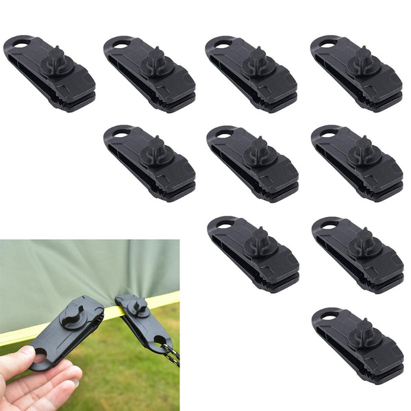 HYFAN Tarp Tent Clips Multipurpose Heavy Duty Clamps Windproof ...