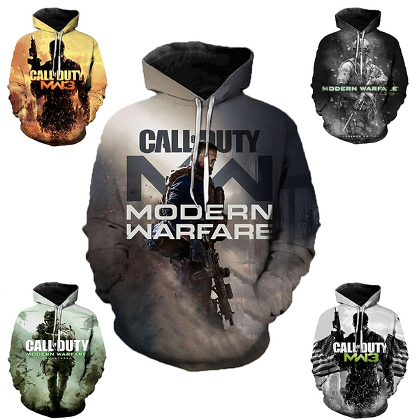 2019 Call of Duty Men and Women 3D Printed Hooded Sweater Street Casual ...