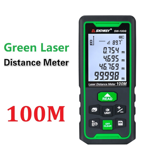 Laser Distance Meter Green Rangefinder 100m Range Finder Trena Tape ...