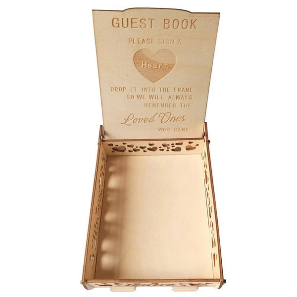 Heart Frame Letter Box Wooden Wedding Sign In The Message Book Heart ...