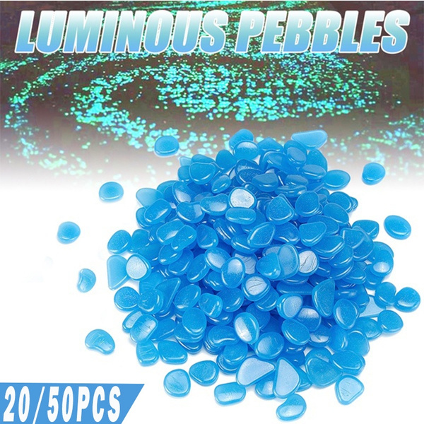 20/50Pcs DIY Glow in the Dark Garden Walkways Decor Pebbles Stones ...