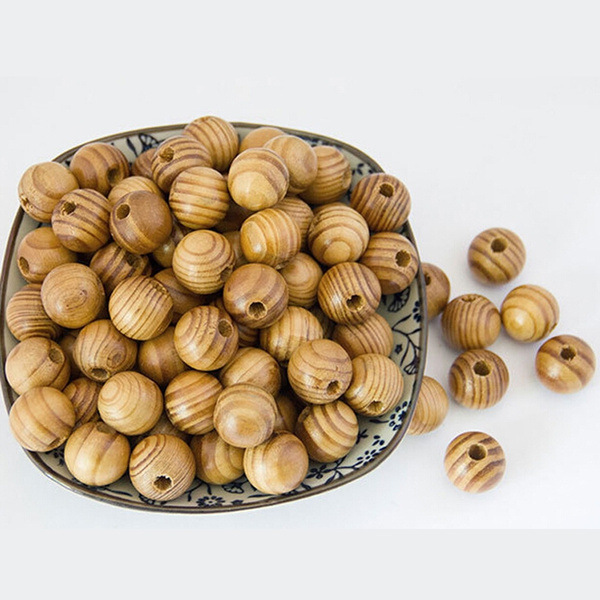 Round Wood Spacer Wooden Beads Fit for Bracelet Necklace DIY Jewelry ...