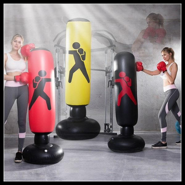 2019 New Inflatable Fitness Boxing Column Pvc Thickening Tumbler Fight ...