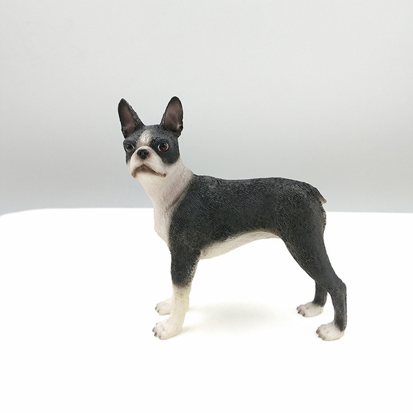 Boston Terrier Figure Puppy Model Dog Statue Decorative Trinkets Pet ...