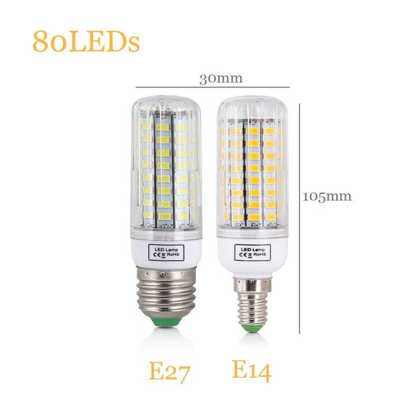 Ranpo LED Corn Bulb E27 E14 5730 SMD 24 to 165 LEDs Indoor Spot Light Lamp Bulbs | Wish