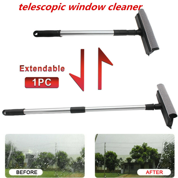 Telescopic Extendable Window Squeegee Cleaner Wiper Long Washer ...