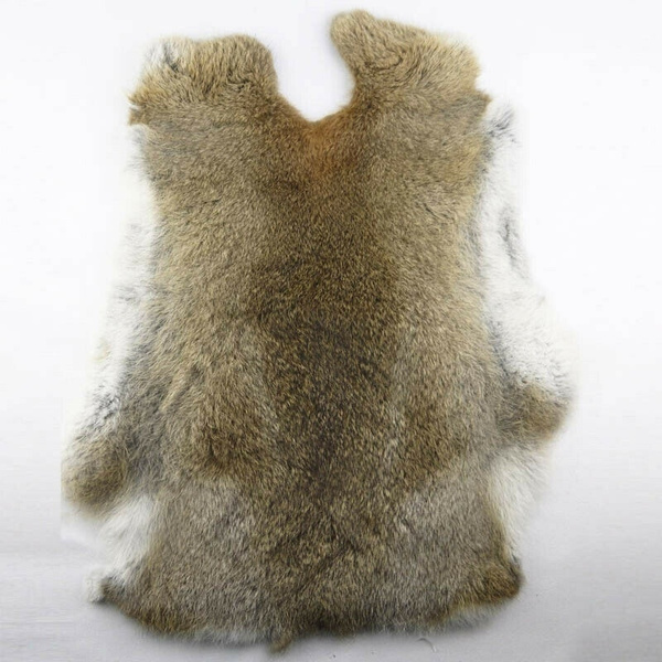 Details about 1pc 16"x9" Genuine Natural Rabbit Fur Skin Tanned Leather ...