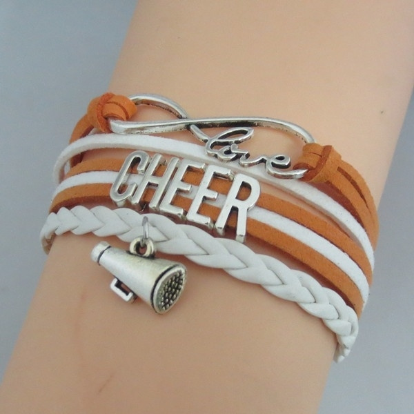 Fashion Cheerleaders Bracelet Charm Love Girl Cheer Bracelets Girl ...