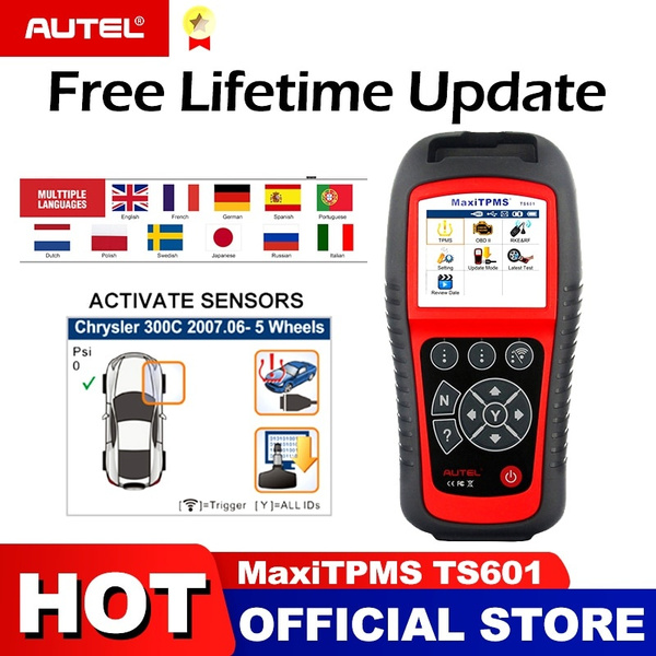 Autel MaxiTPMS TS601 Better than Autel TS401 TPMS Reset Tool Tire Pressure Sensor Relearn ...