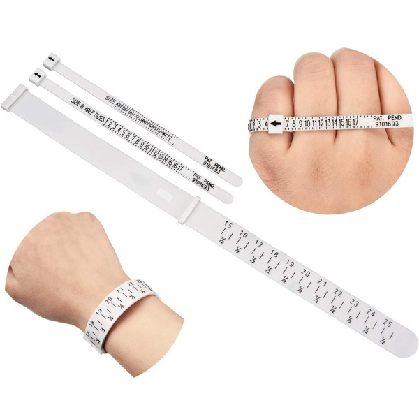 Bracelet and Ring Size Ruler Loop Hand Measure Tool Circle US UK Ring ...