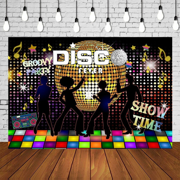 Disco Fever Backdrops Portrait Background 90s Birthday Show Time Poster ...
