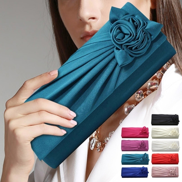 Fashion Women Tote Floral Bridal Wedding Evening Party Purse Clutch ...