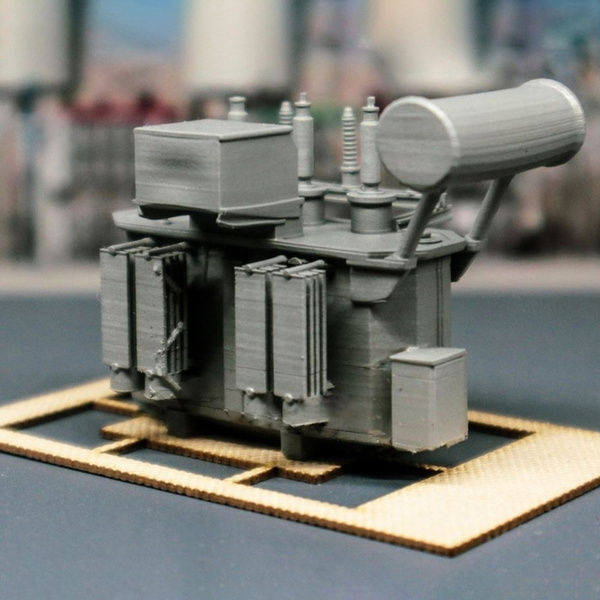 1:87 HO Scale Three-phase Oil-immersed Transformer Model Power Station ...