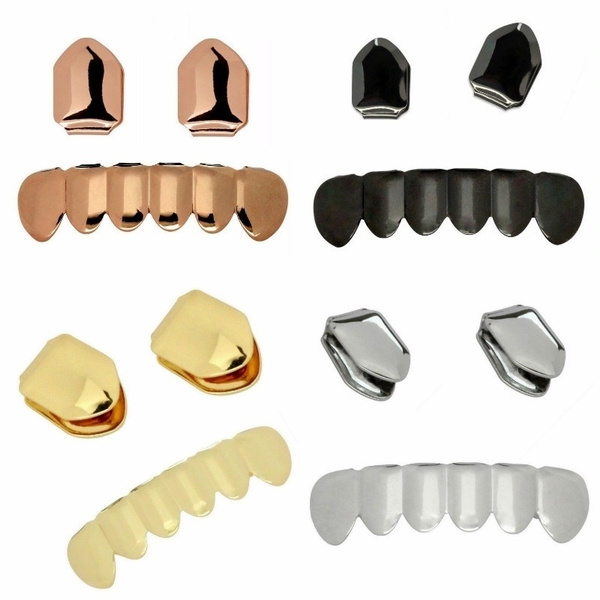 Brand New Hip-Hop Rapper 14K Gold Plated Mouth Caps Custom Teeth Grills ...