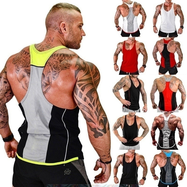 Gym Mens Muscle Sleeveless Tank Top Tee Shirt Bodybuilding Sport