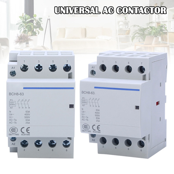AC Contactor 4NO/4NC Din Rail Household Durable AC Contactor Relay | Wish