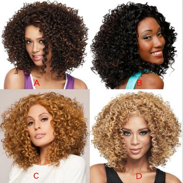 15.7 Inch Women's Fashion Charming Lifelike Short Curly Wigs ( 4 Style ...